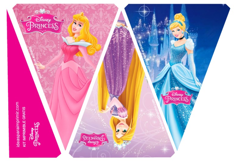 Princesas Disney Banderines Kit Imprimible Princesas Disney Gratis | PDF