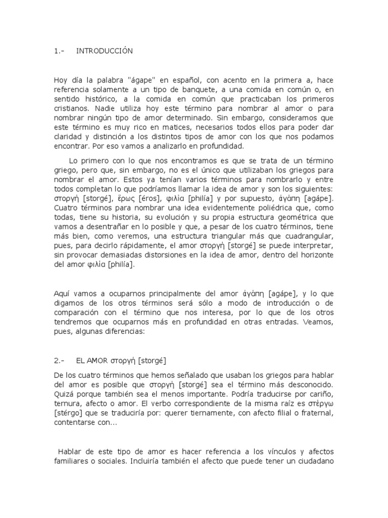 Amor Agape | PDF | Amor | Pablo el apóstol