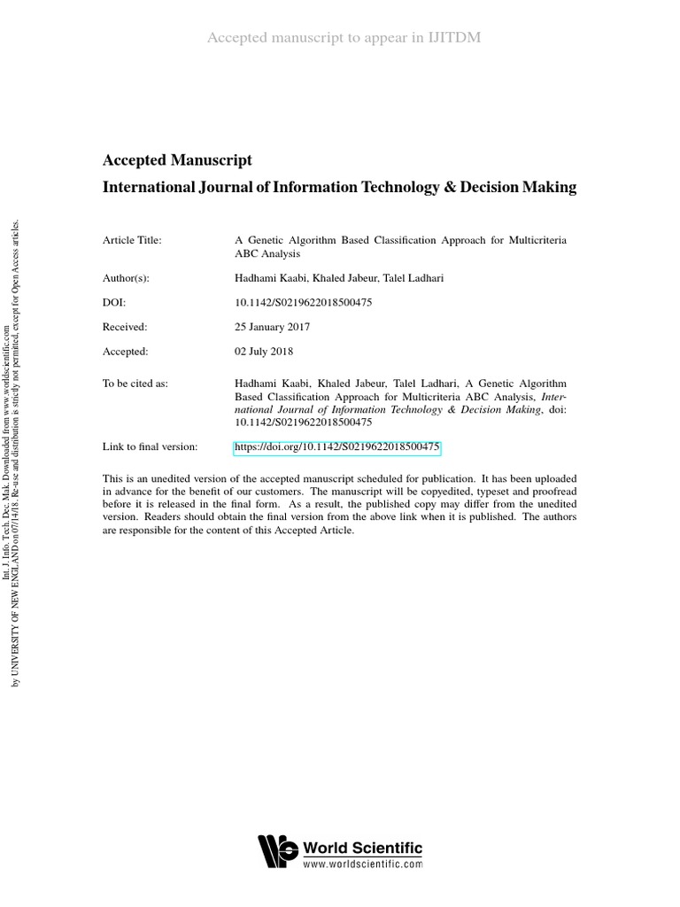 GA Classification | PDF | Metaheuristic | Mathematical Optimization