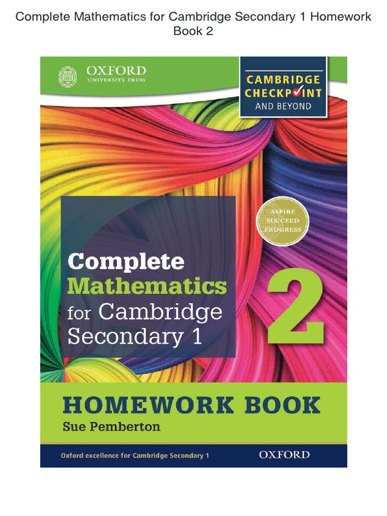 Cambridge Secondary 1 Math Homework Guide | PDF