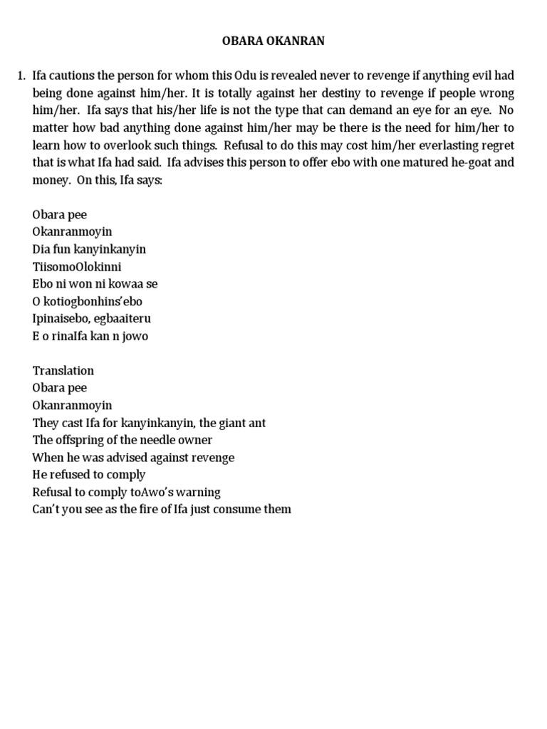 7.obara Okanran | PDF | Santería