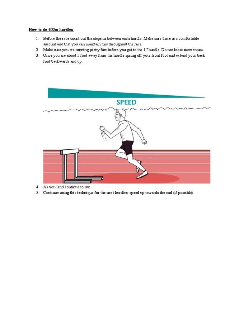 400m Hurdle Technique | PDF