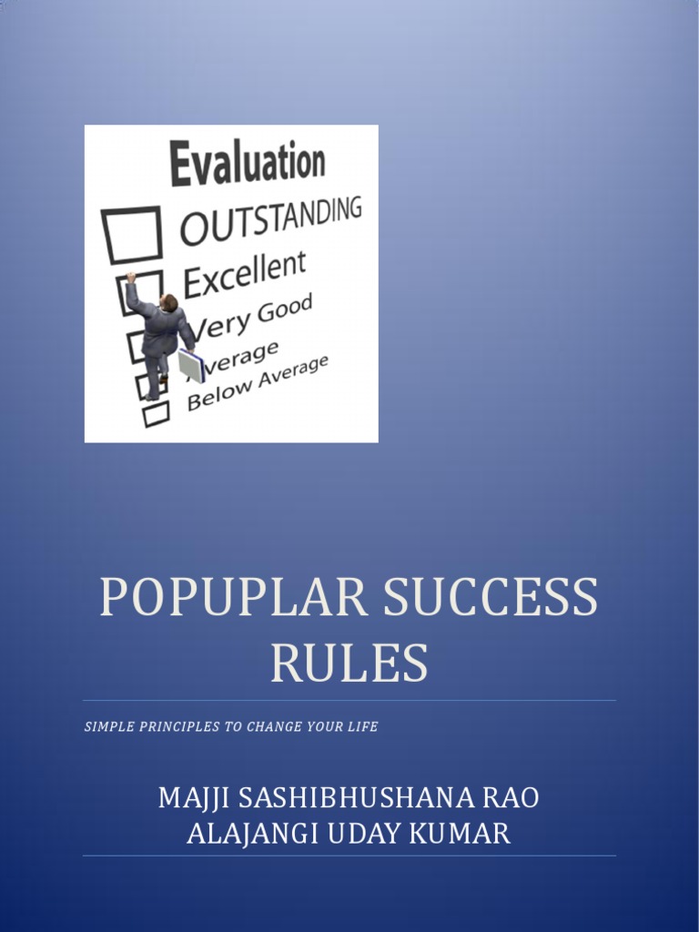 Popular Success Rules | PDF | Psychological Concepts | Psychology