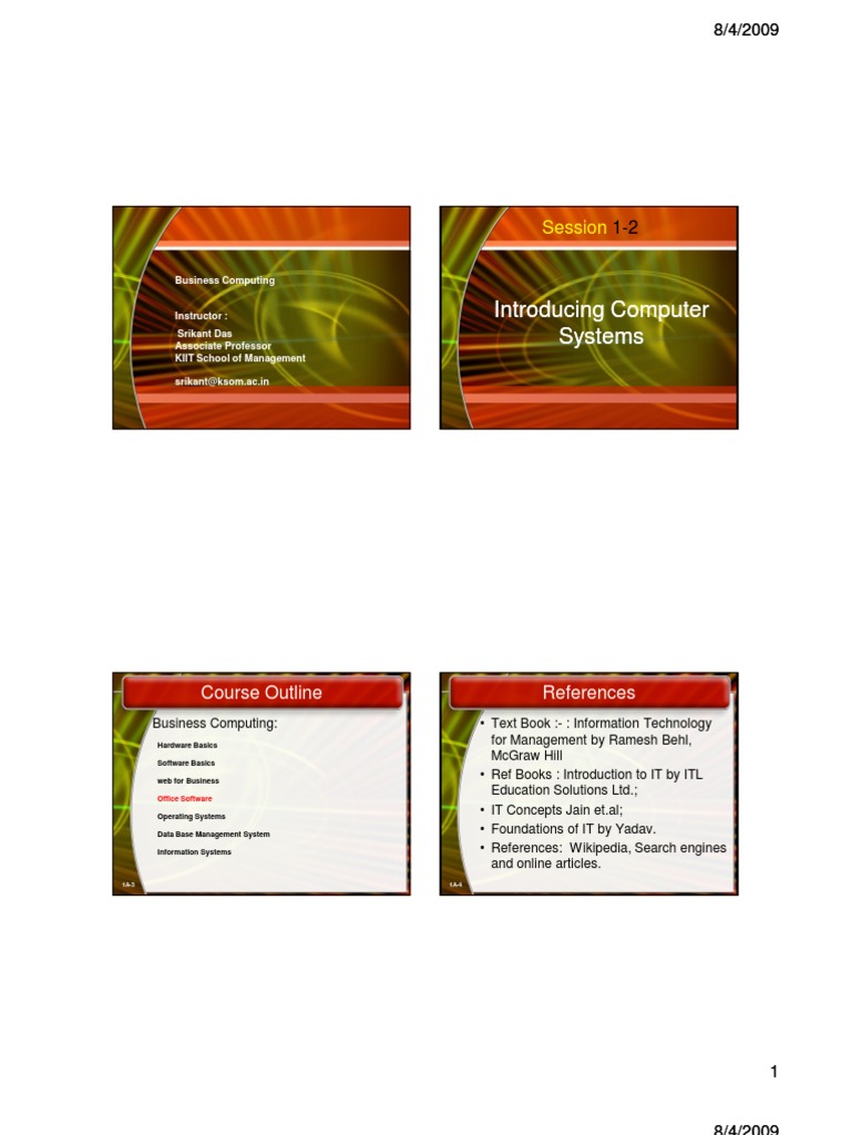 Introducing Computer Systems Introducing Computer Systems: Session ...