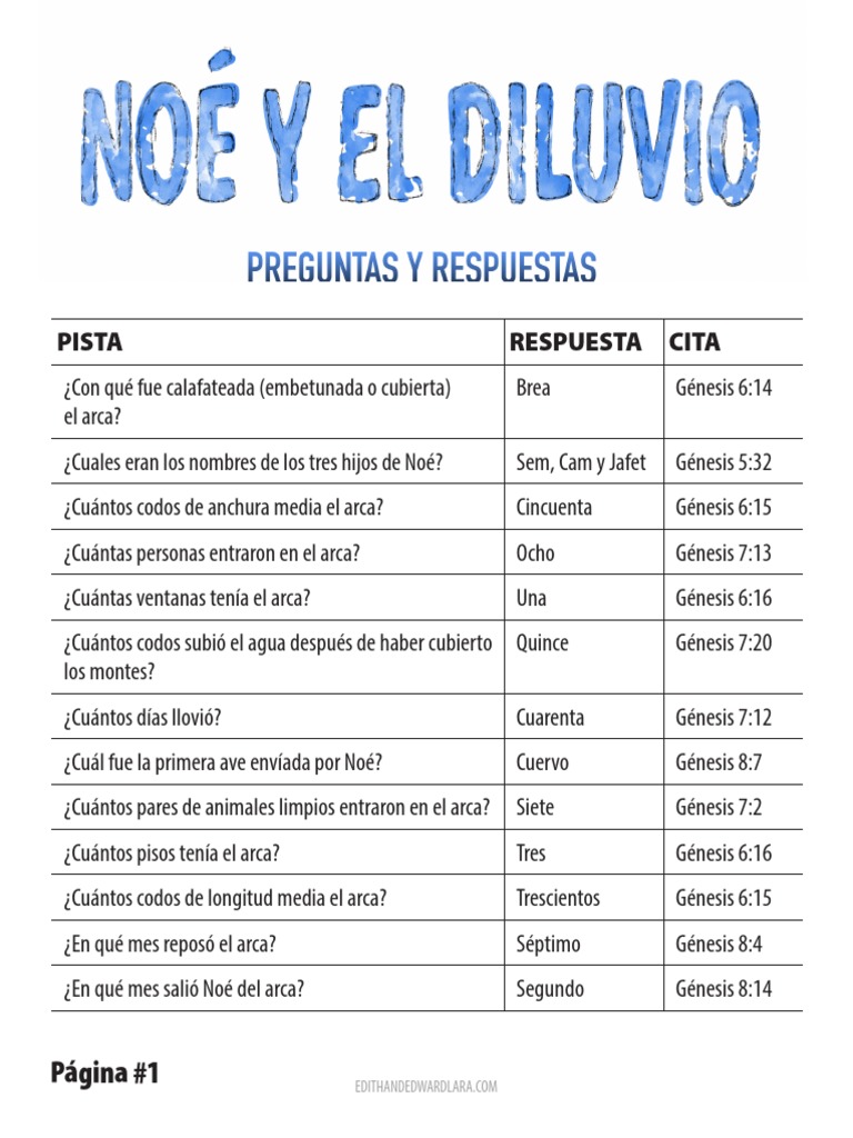 Juego Biblico Noe y El Diluvio Ayuda Organizador | PDF | Arca de Noé | Noé