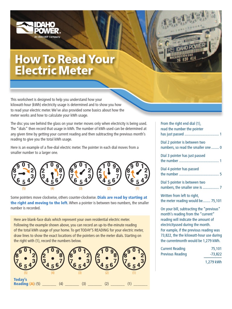 Meter Read | PDF | Kilowatt Hour | Nature