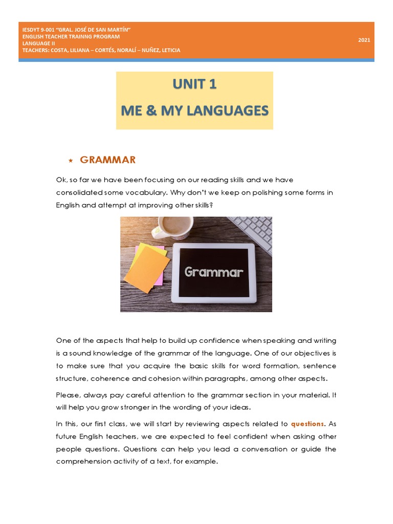 Grammar - Question Formation 4 Sts | PDF | Question | English Language