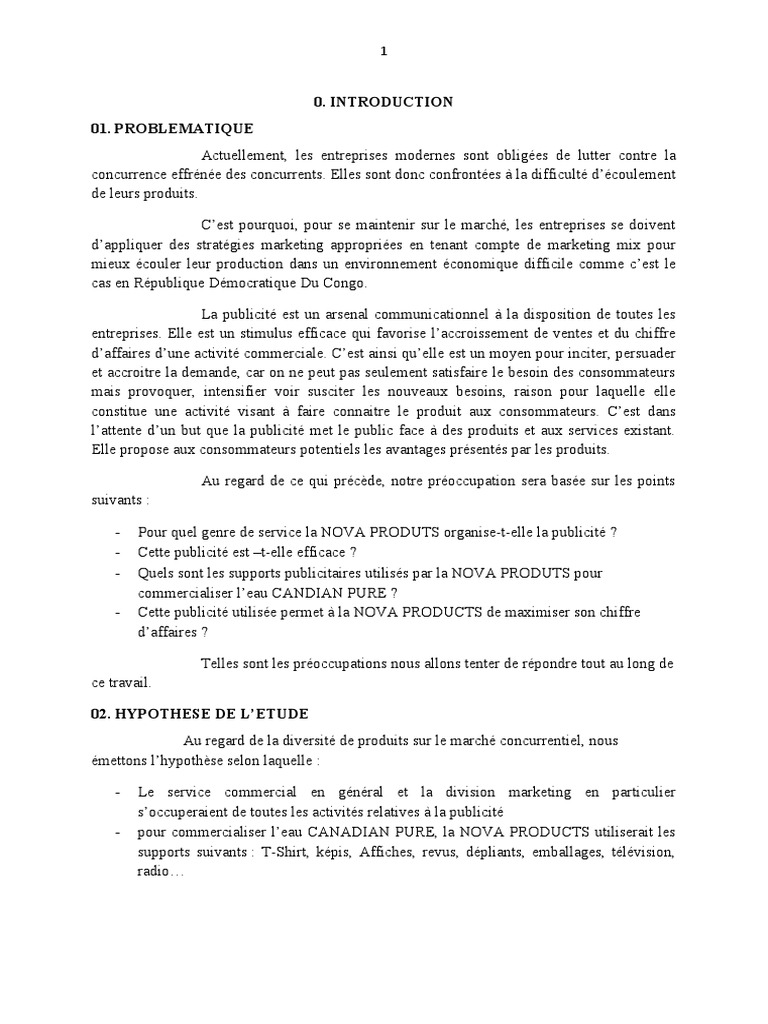 Publicité de l'eau Canadian Pure en RDC | PDF | Publicité | Marque