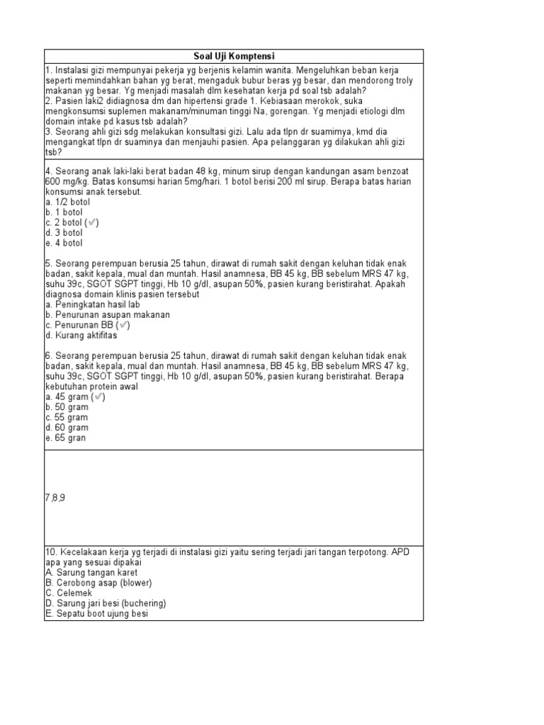 Soal Try Out Ukom | PDF