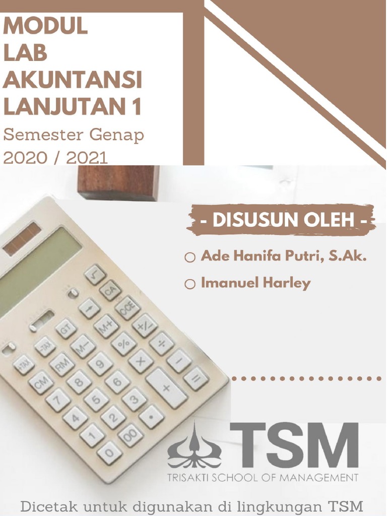 Modul Lab Akuntansi Lanjutan I - P 20.21 | PDF | Balance Sheet | Mortgage Loan