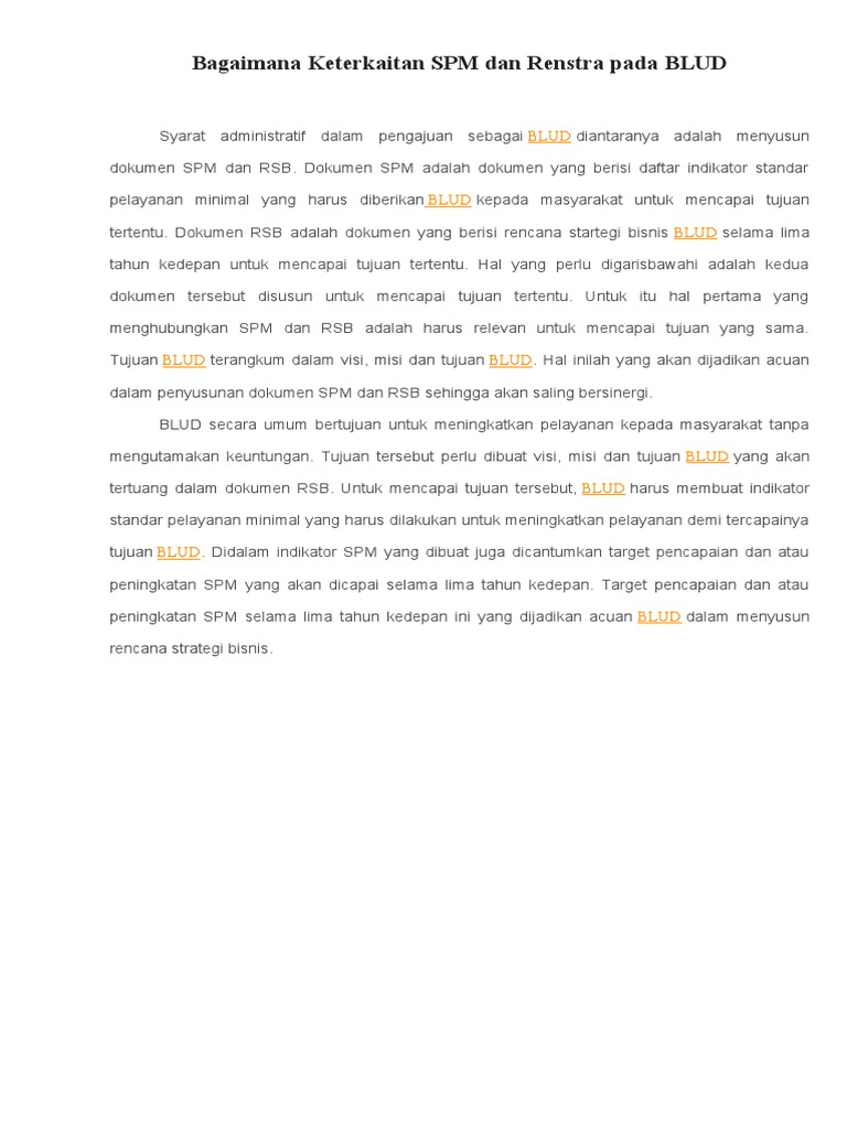 Hubungan SPM Dan RSSB | PDF | Bisnis