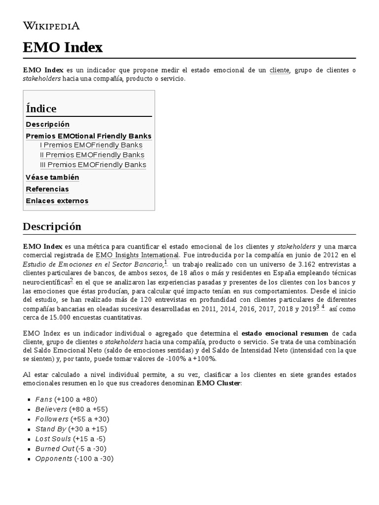 EMO Index | PDF | Venta al por menor | Gestión de la relación con el ...