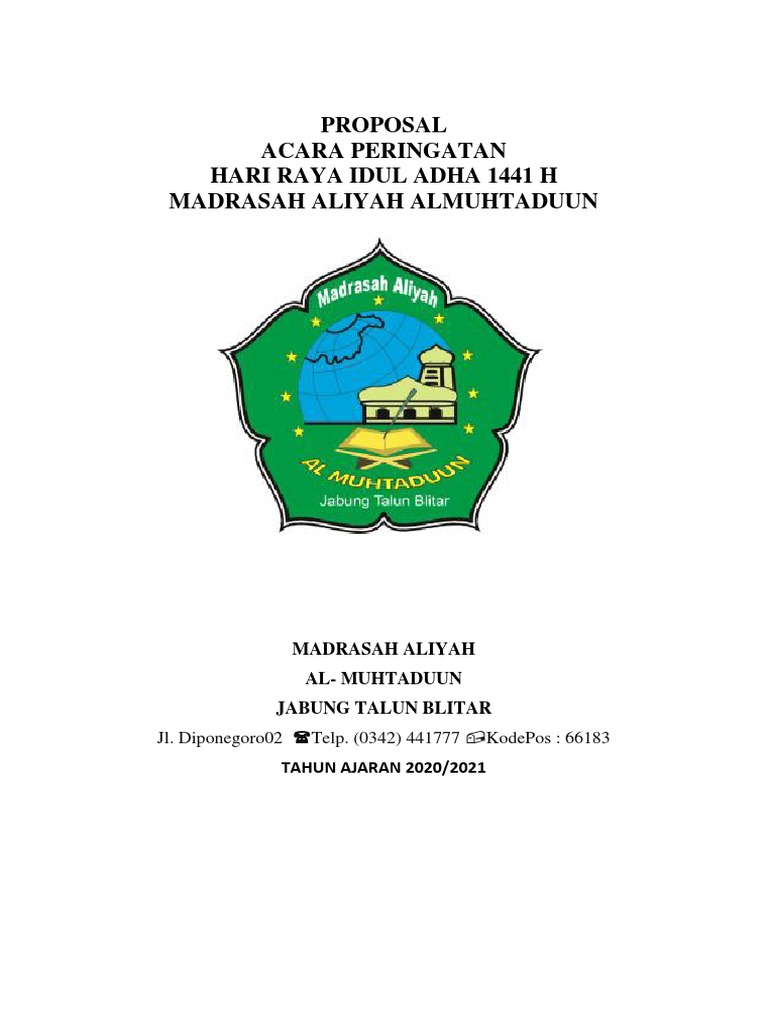Proposal Idul Adha MA Al-Muhtaduun | PDF
