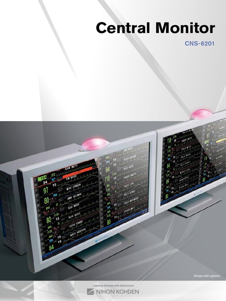 Central Monitor Provides Up to 32 Patients Simultaneous Monitoring ...