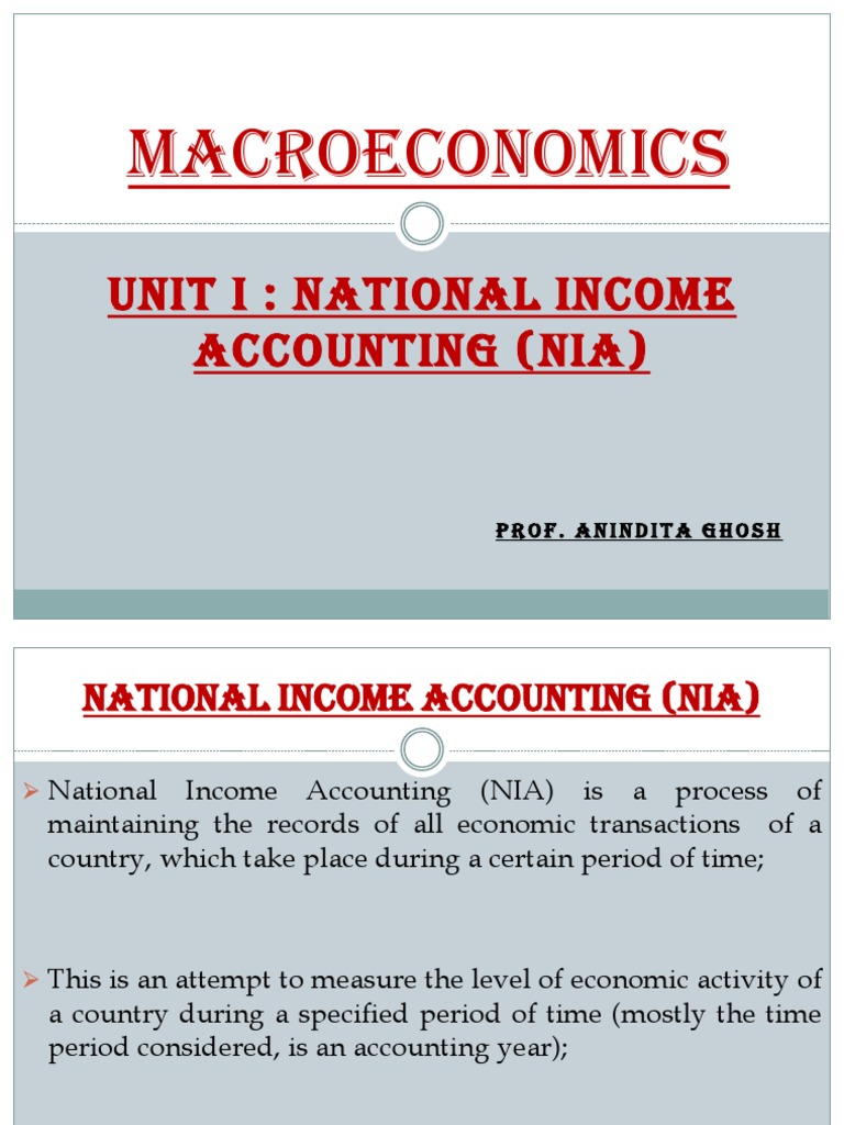Unit I - National Income Accounting (NIA) | PDF | Consumer Price Index ...