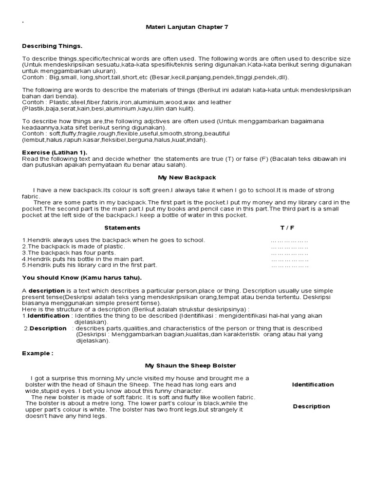 Materi Lanjutan Chapter 7 Kelas 7 Genap, 2021 OK | PDF | Linguistic Typology | Cognitive Science