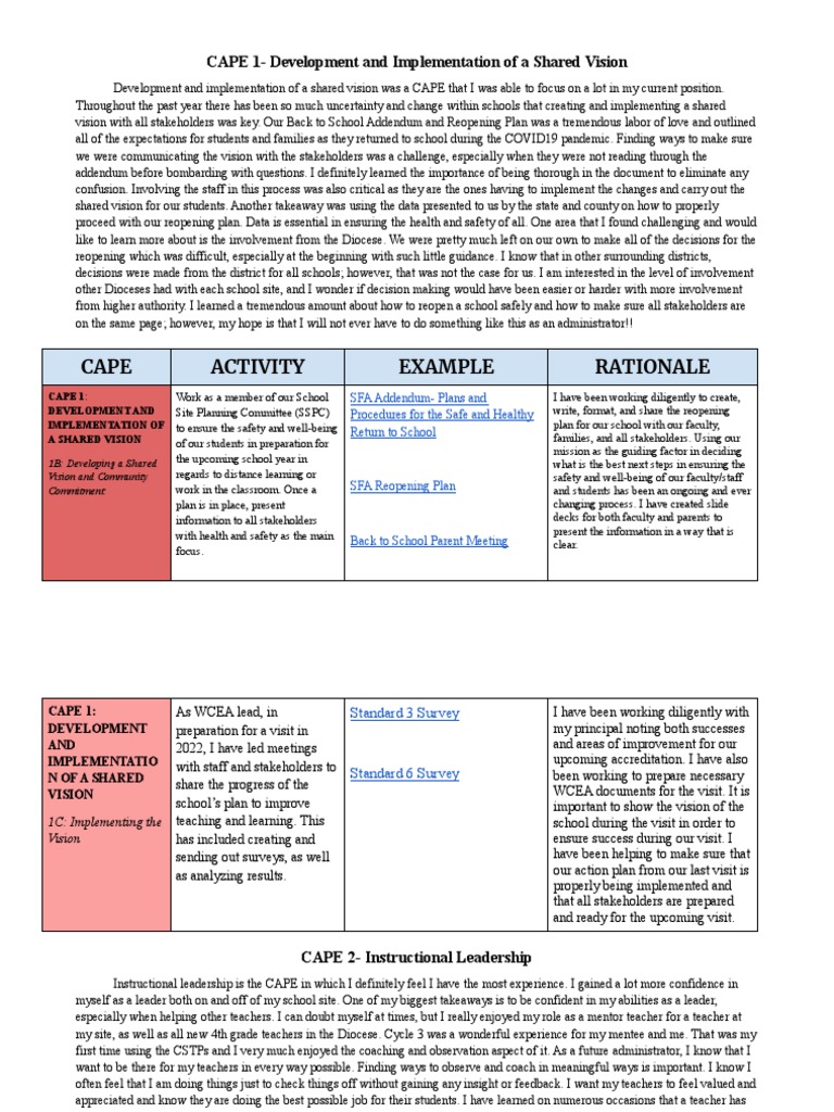 Cape Connection and Narrative Reflection | PDF | Mentorship | Teachers