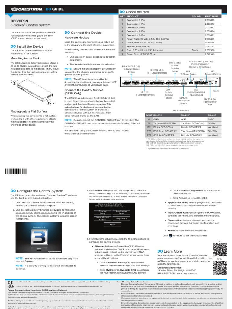 CP3/CP3N 3-Series® Control System | PDF | Domain Name System | World ...