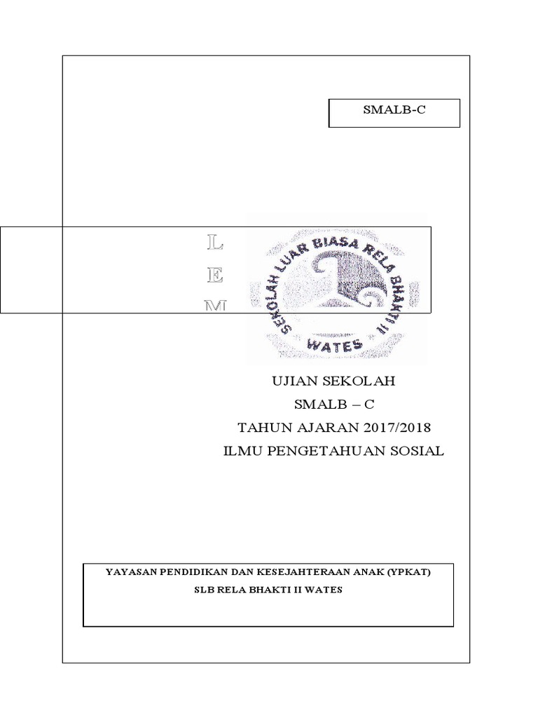 Soal Ujian SMALB IPS 2021 | PDF