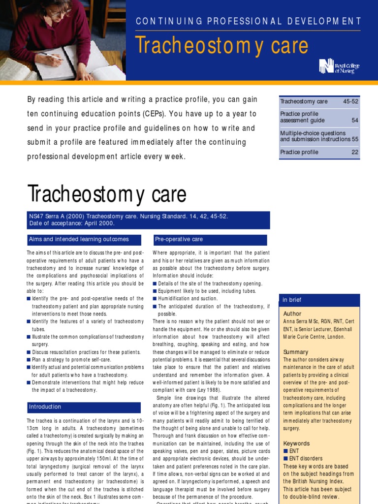 Tracheostomy Care | Surgery | Health Care
