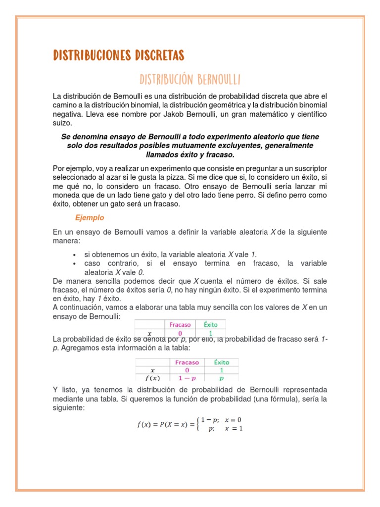 Distribución Bernoulli | PDF | Distribución de probabilidad | Distribución normal