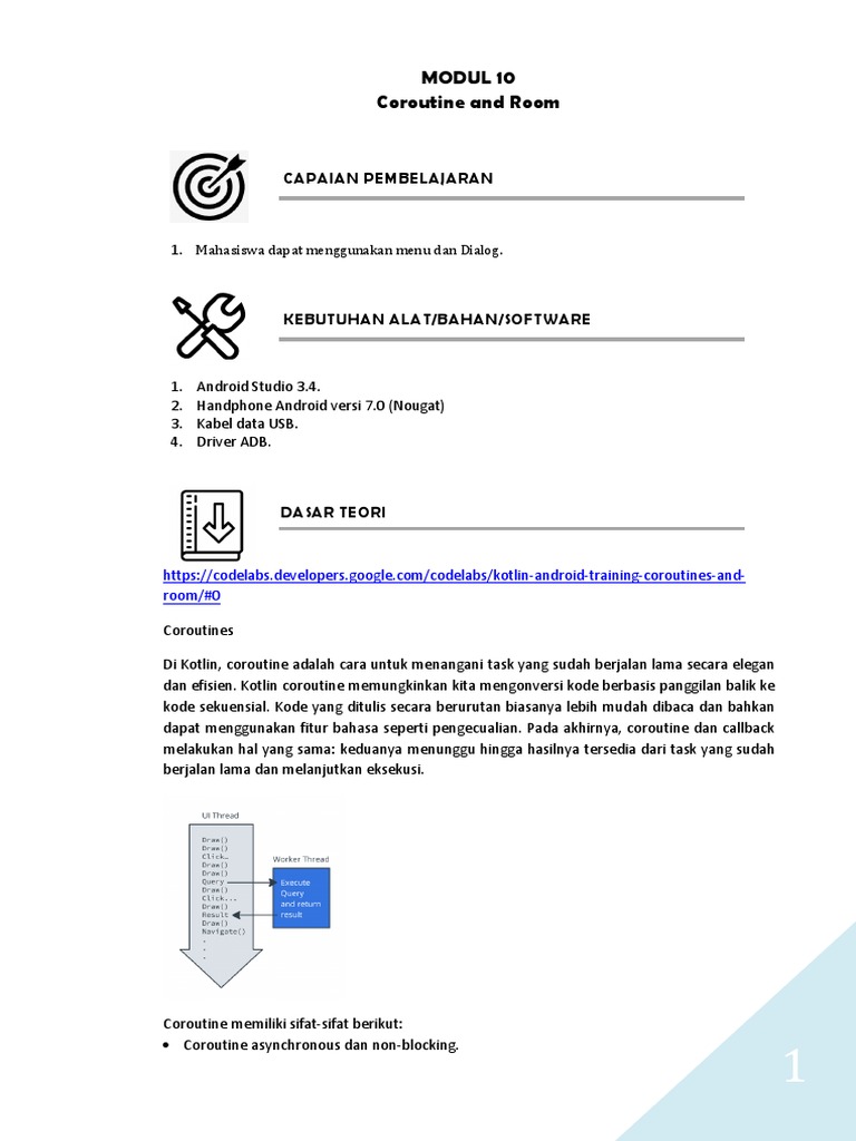 Coroutine dan Room di Kotlin Android | PDF | Metode & Bahan Ajar | Komputer