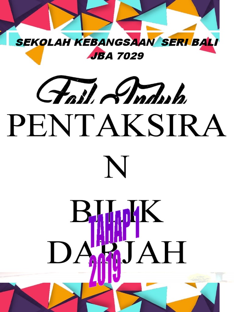 Muka Depan Fail PBD | PDF