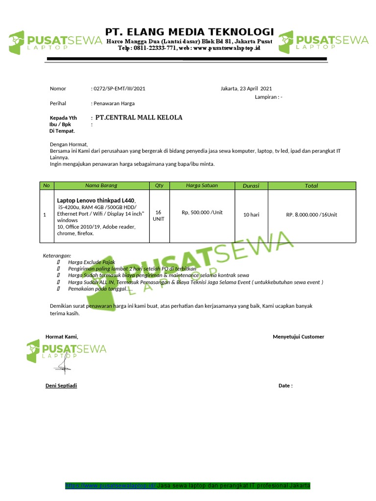 Contoh Surat Penawaran Tenant Mall Aktivitas Seru Menulis Surat Cinta