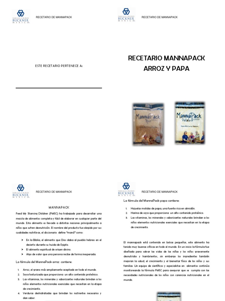 Recetario Mannapack Completo | PDF | Cilantro | Alimentos