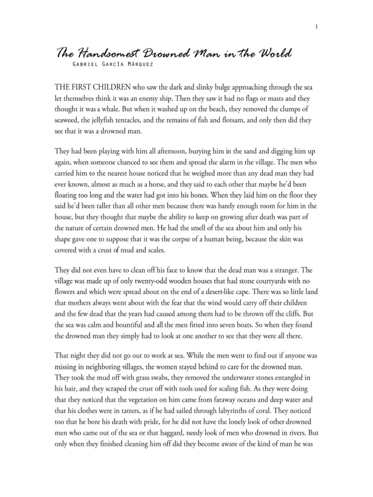The Handsomest Drowned Man in The World | PDF