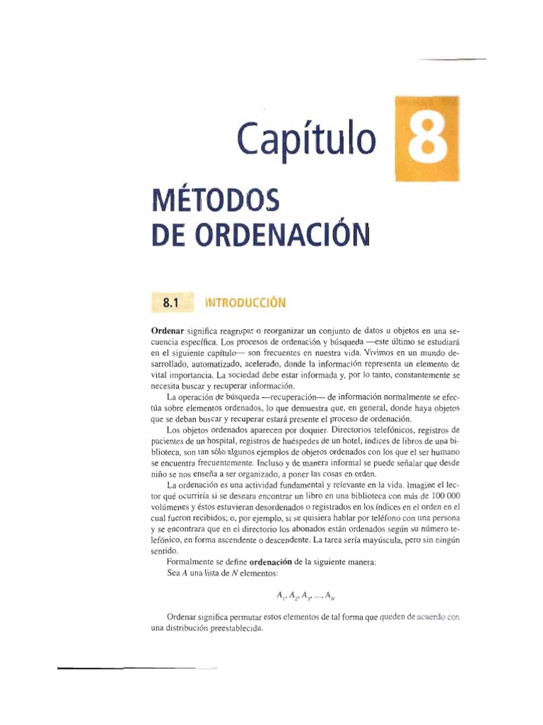 08 Metodos de Ordenacion | PDF