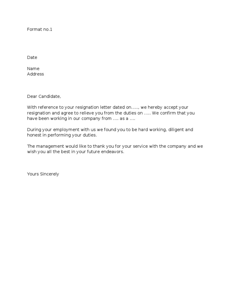 Relieving Letter | PDF | Career & Growth