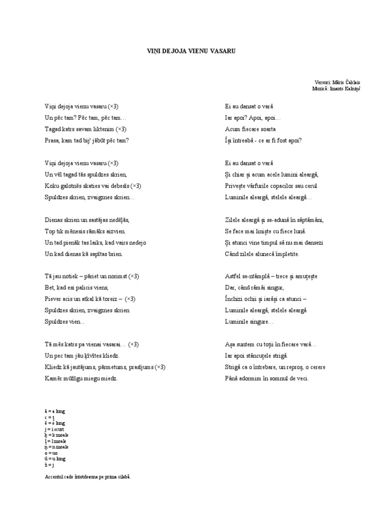 Viņi Dejoja Vienu Vasaru | PDF