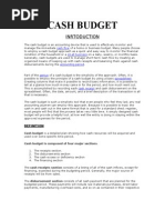 Cash Budget Components Overview | PDF | Budget | Inventory