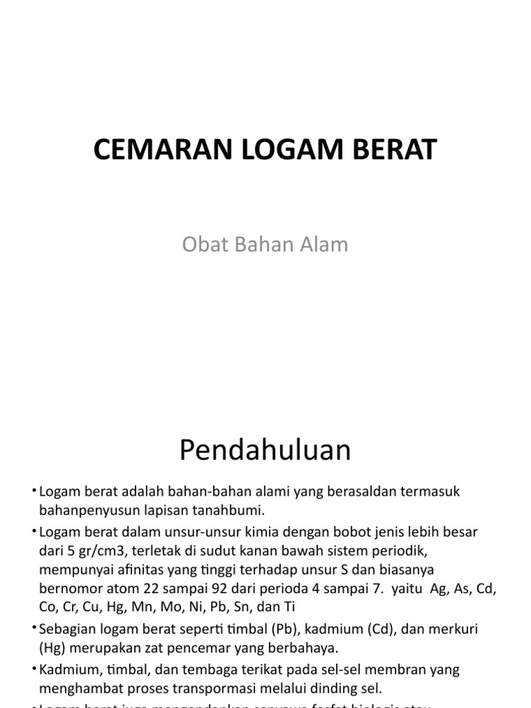 Cemaran Logam Berat | PDF