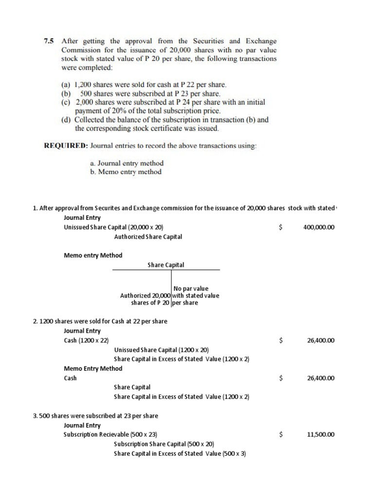 ACCTG 124 Chapter 7-5 7-6 7-7 | PDF | Preferred Stock | Common Stock