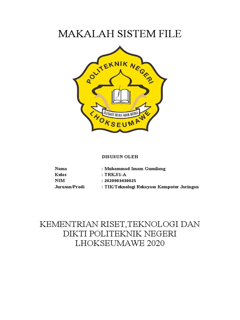 Makalah Sistem File | PDF
