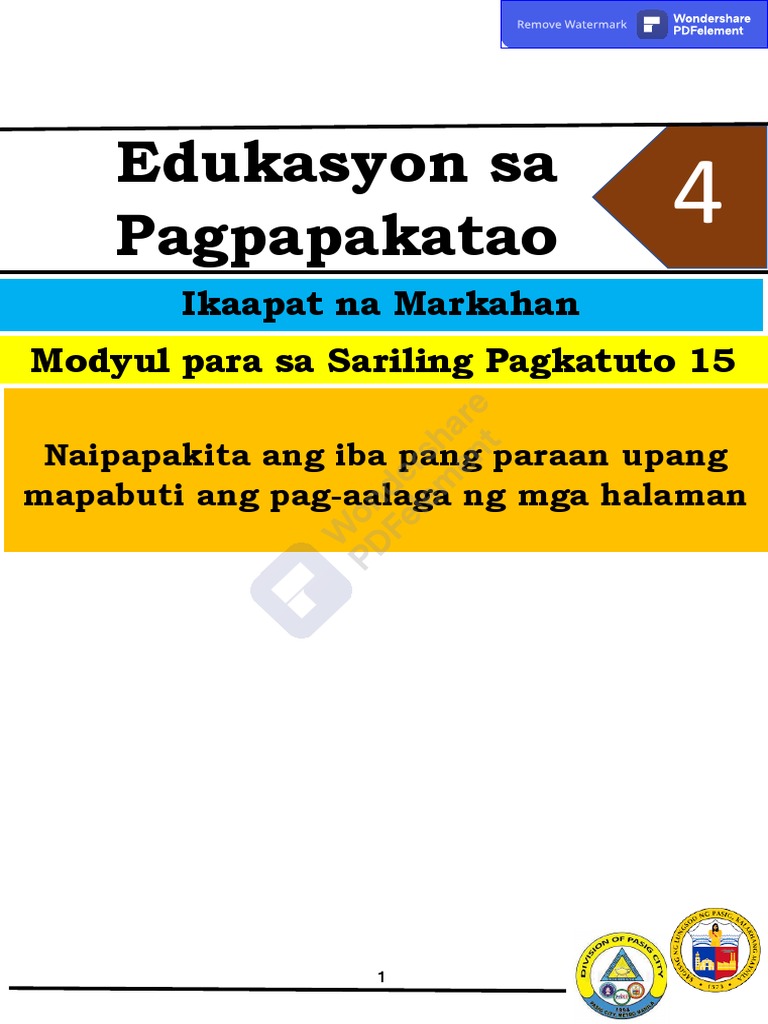 EsP 4 Q4 Module 15 Week 5 6 | PDF