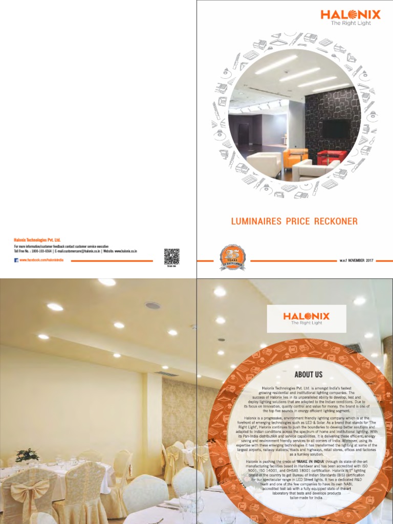 Halonix LED Products Price List 2024 | PDF | Lighting | Building ...