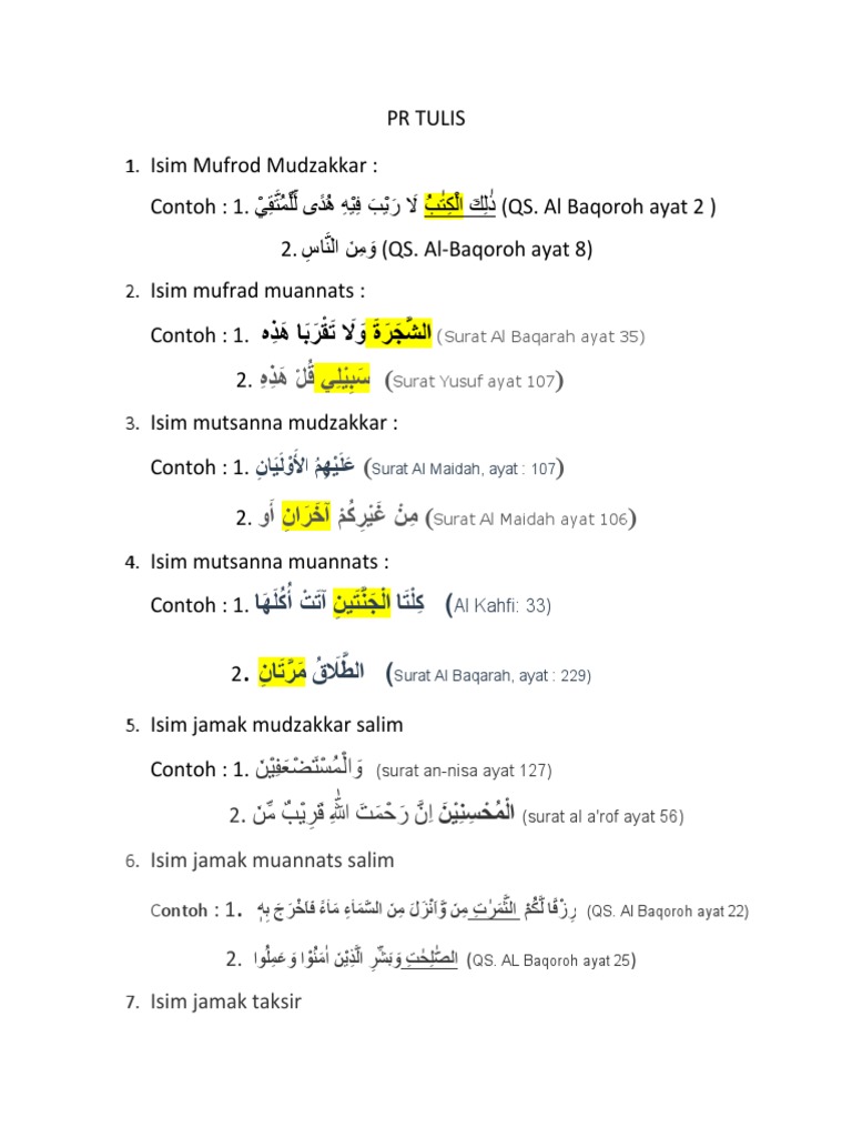 2 Isim Jamak Muannats Salim: 1 2. Isim Jamak Taksir | PDF | Medieval ...