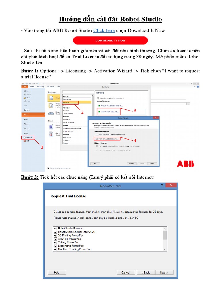 Hướng dẫn dowload Robot Studio và cài đặt RobotWare | PDF