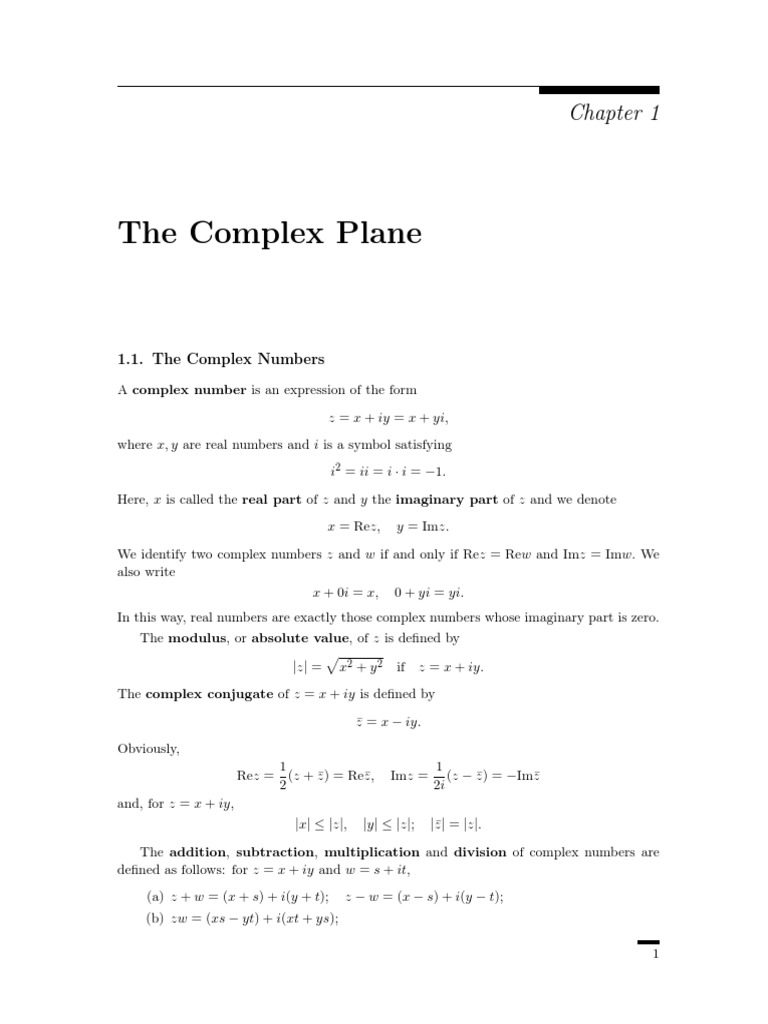 The Complex Plane | PDF | Trigonometric Functions | Sine