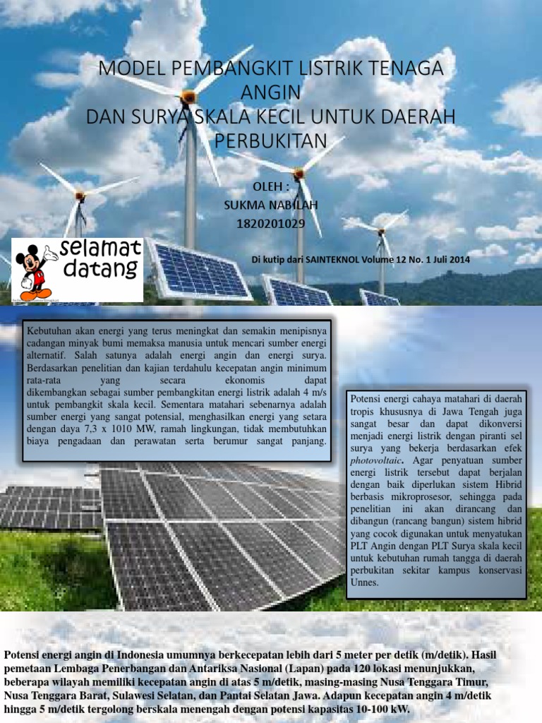 Model PLTA Dan PLTS Dalam Skala Kecil | PDF