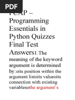 PCAP - Programming Essentials in Python Quizzes Test Answers | PDF ...