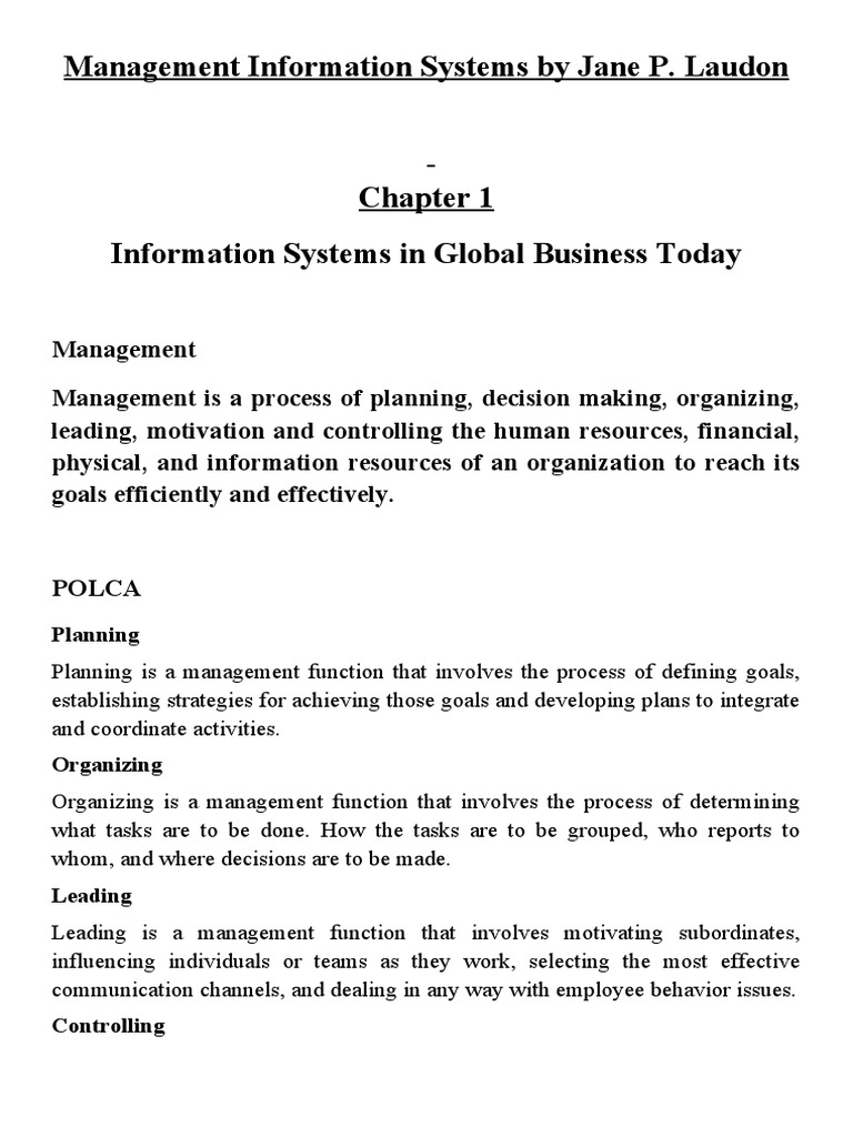 An Introduction to Management Information Systems: Exploring the ...