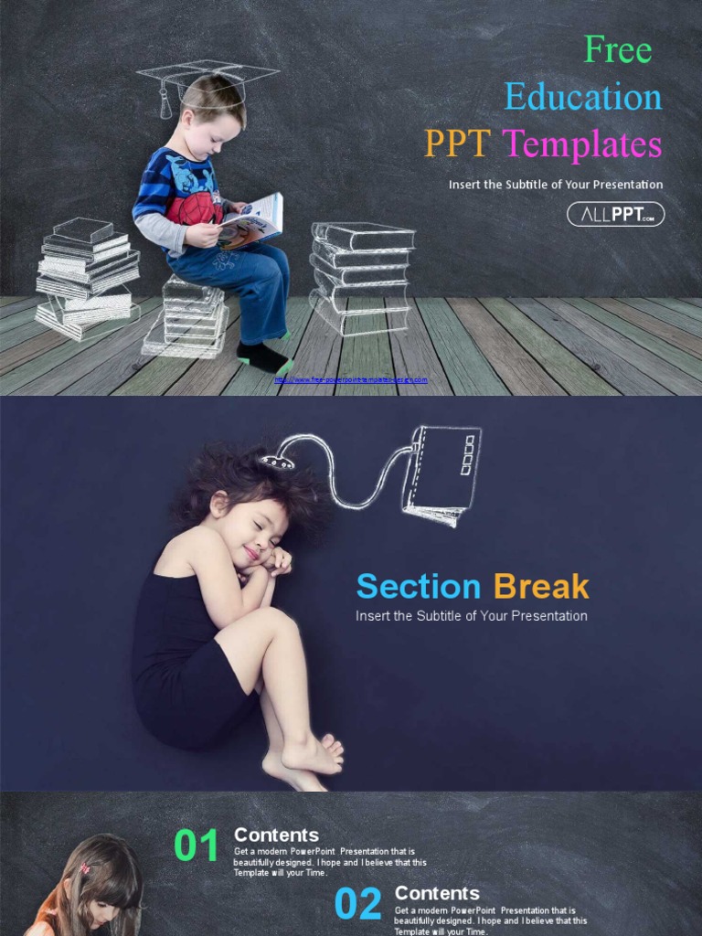 Chalk Drawn Books PowerPoint Templates | PDF