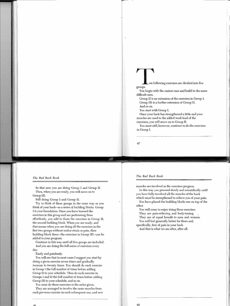 The Bad Back Book Excersises | PDF
