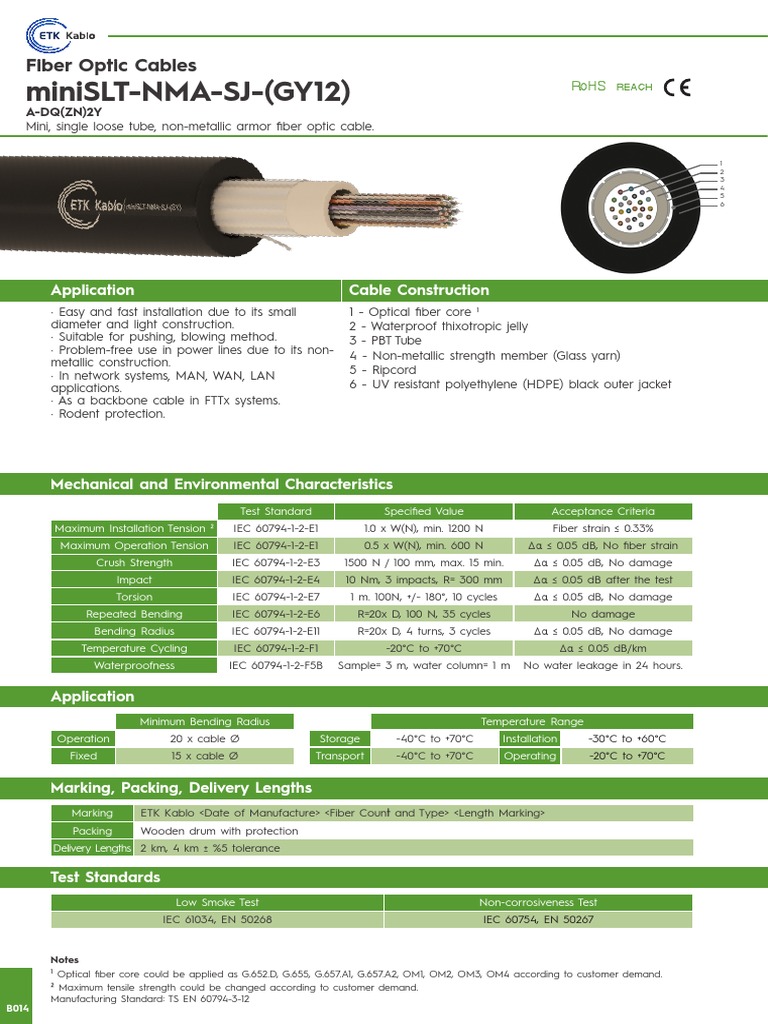 miniSLT-NMA-SJ - (GY12) - A-DQ (ZN) 2Y | PDF | Optical Fiber ...