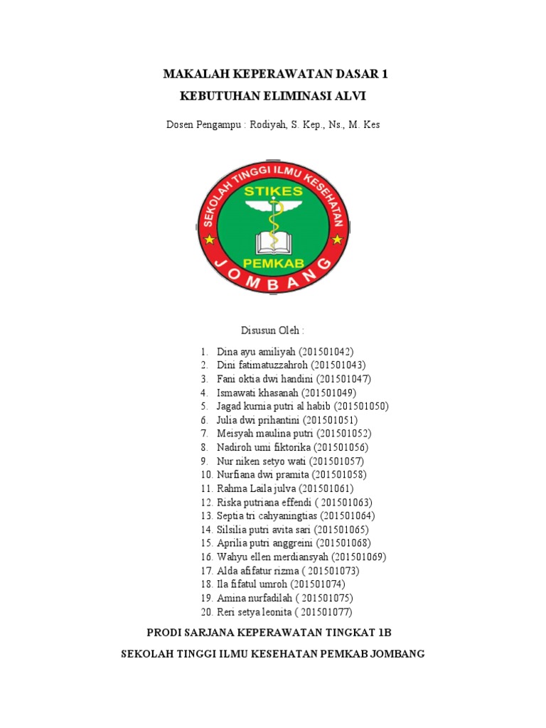 Faktor Pengaruh Eliminasi Alvi | PDF
