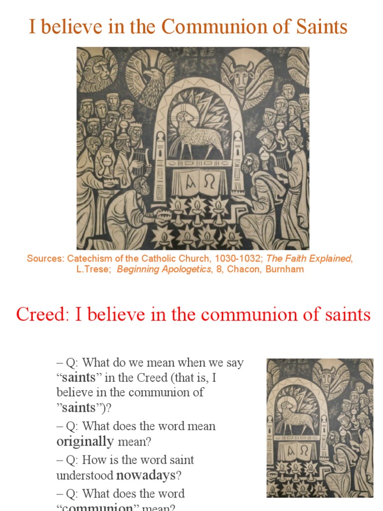 Communion of Saints | PDF | Purgatory | Catholic Church